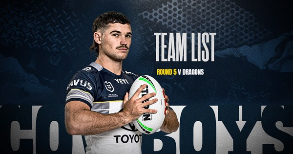 Cowboys NRL team list: Round 5 v Dragons | Cowboys