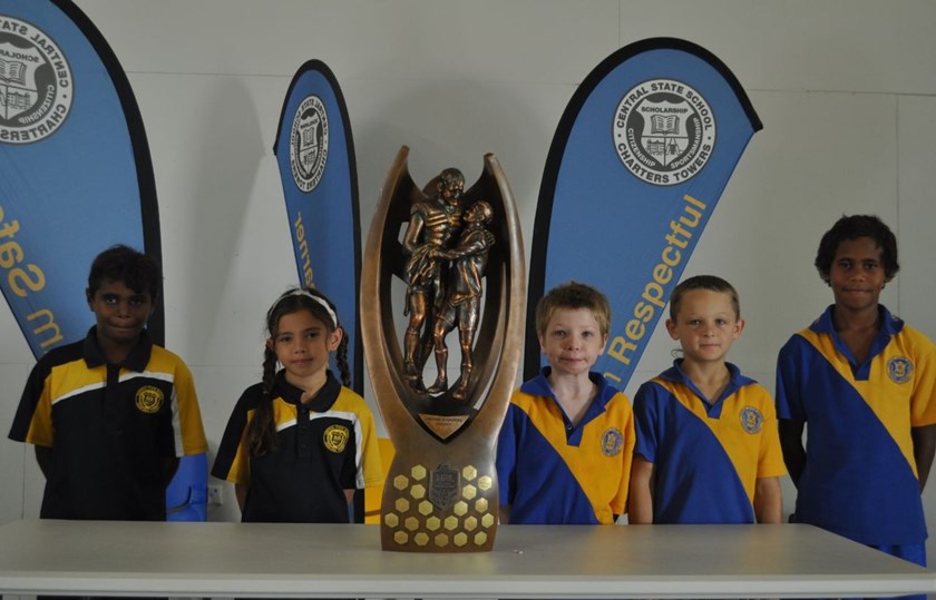 Trophy visit | Charters Towers schools | Cowboys