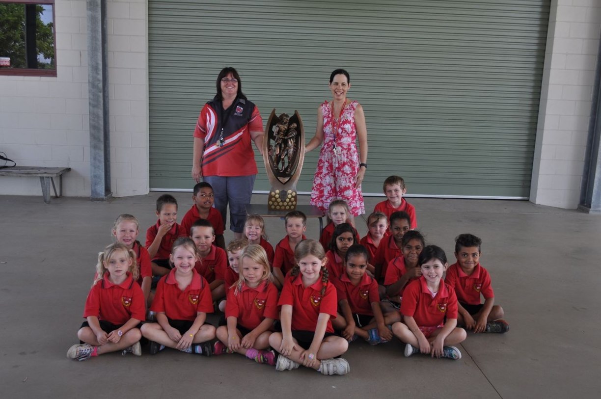 Trophy visit | Charters Towers schools | Cowboys