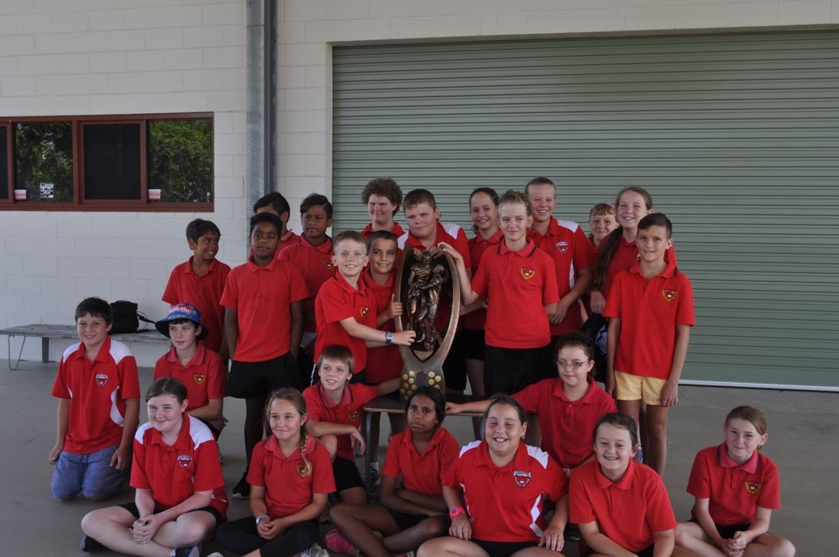 Trophy visit | Charters Towers schools | Cowboys