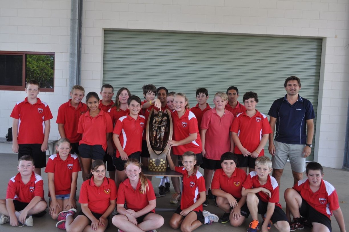 Trophy visit | Charters Towers schools | Cowboys