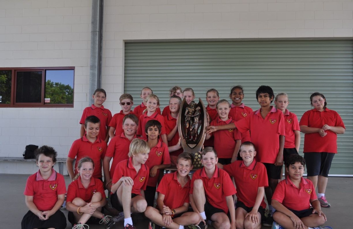 Trophy visit | Charters Towers schools | Cowboys