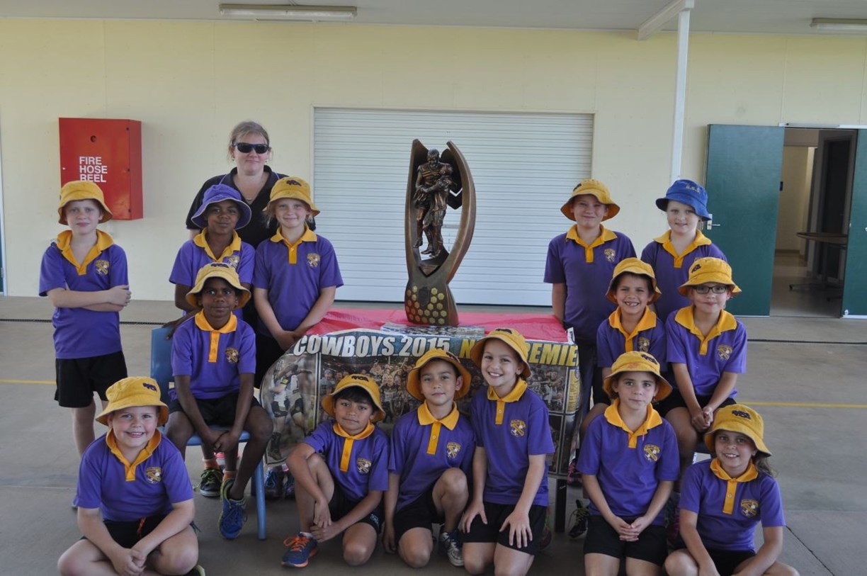 Trophy visit | Charters Towers schools | Cowboys