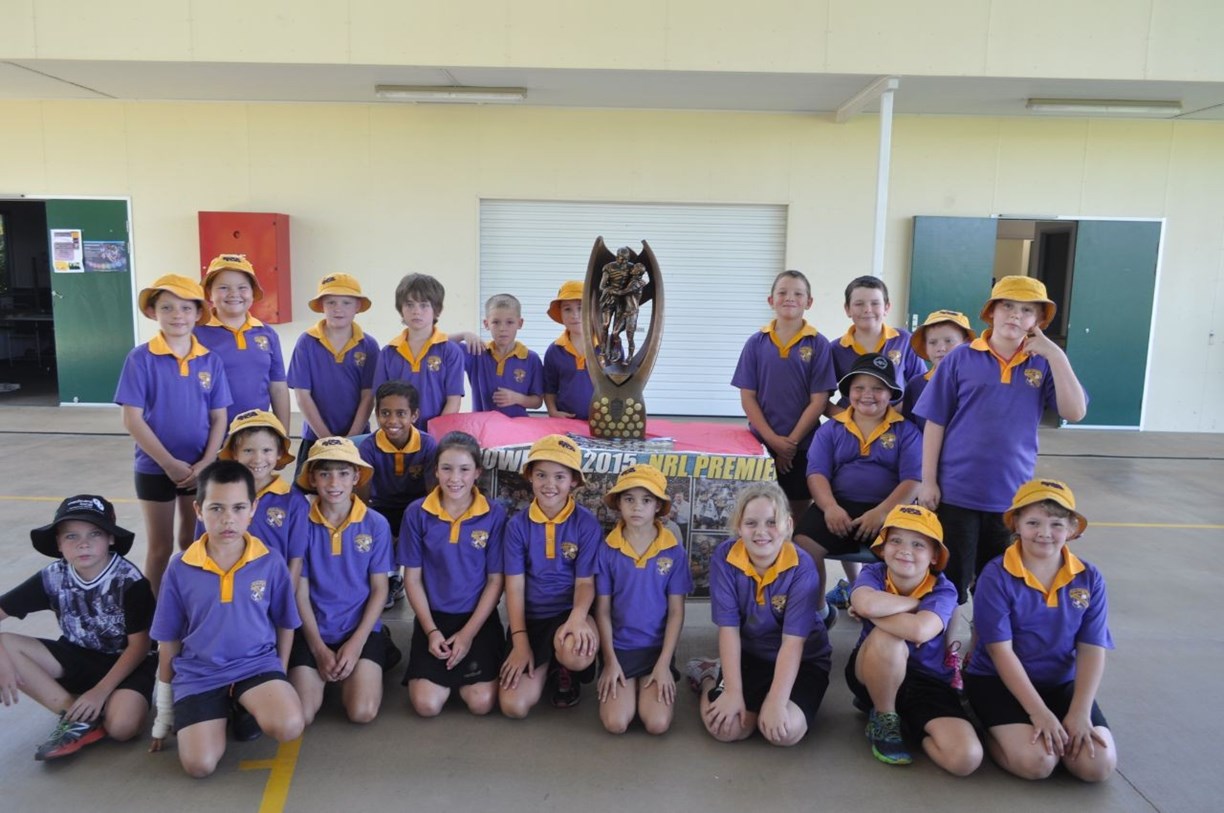 Trophy visit | Charters Towers schools | Cowboys