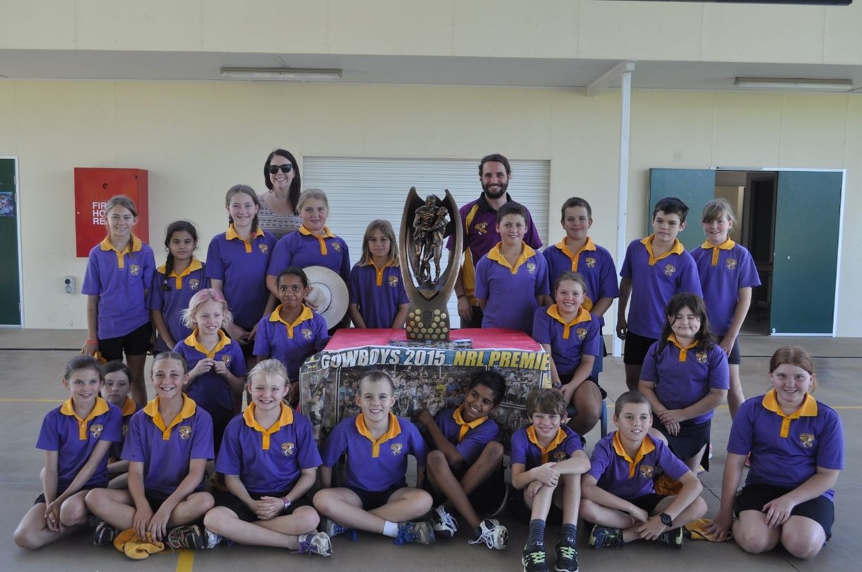 Trophy visit | Charters Towers schools | Cowboys