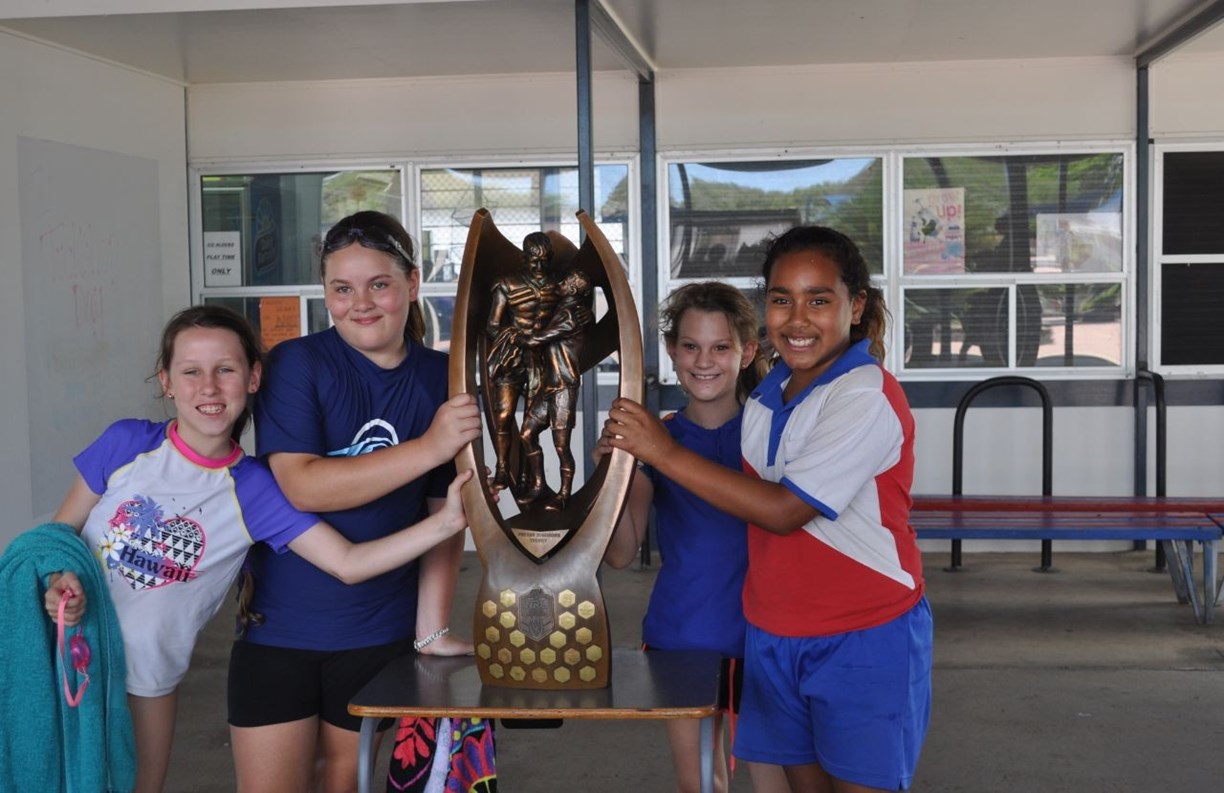 Trophy visit | Townsville schools | Cowboys