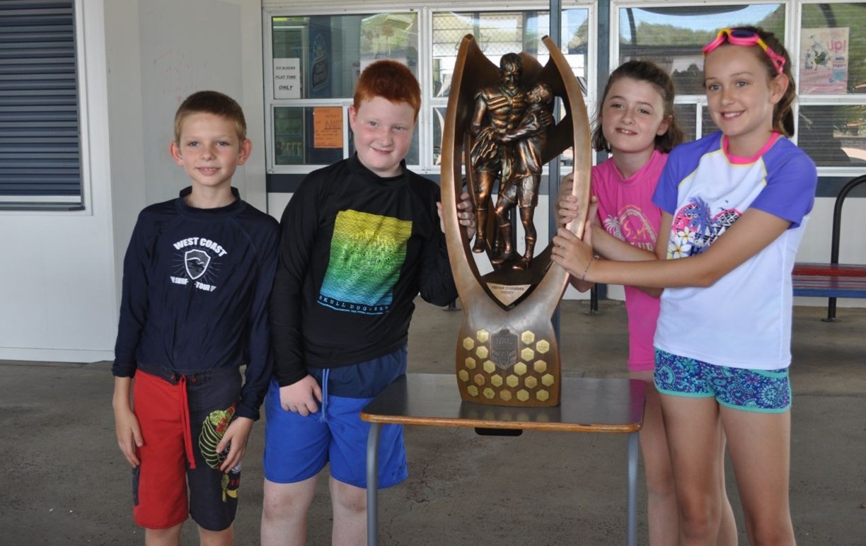 Trophy visit | Townsville schools | Cowboys