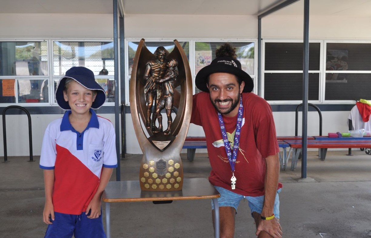 Trophy visit | Townsville schools | Cowboys