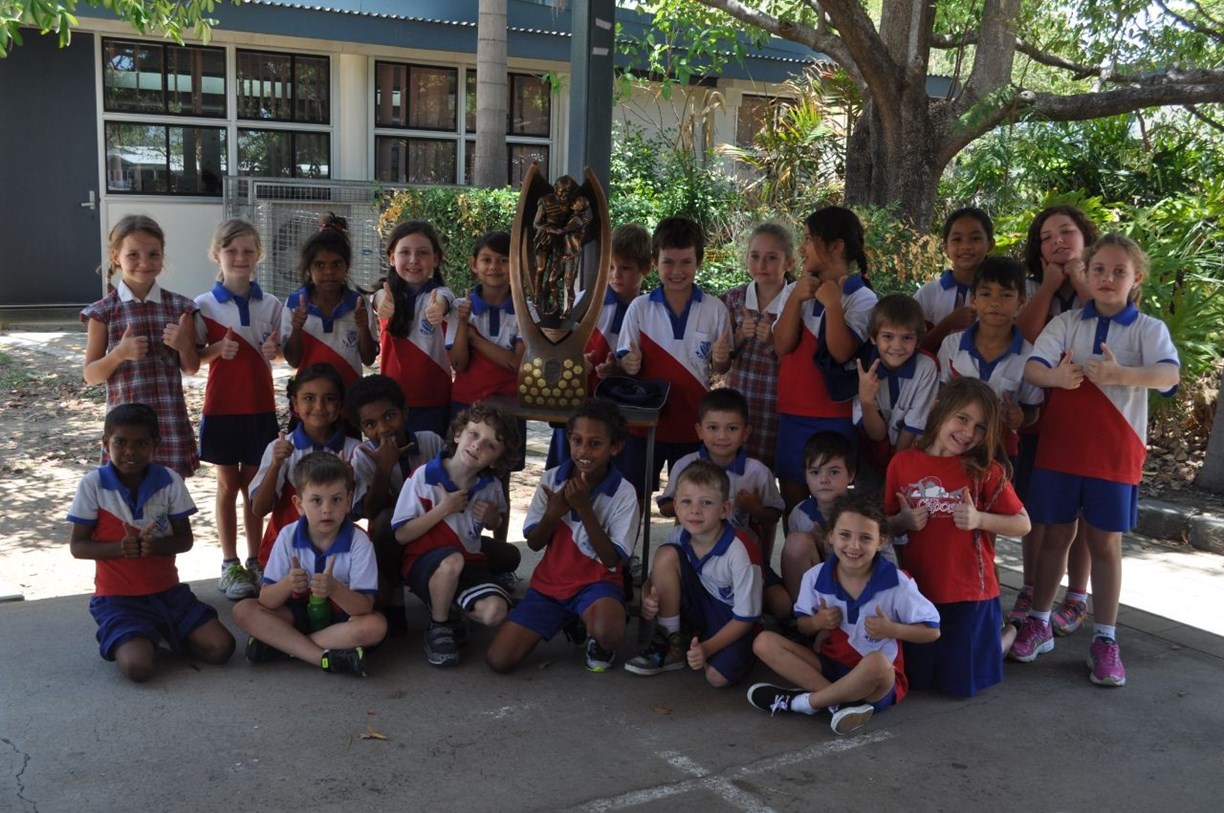 Trophy visit | Townsville schools | Cowboys