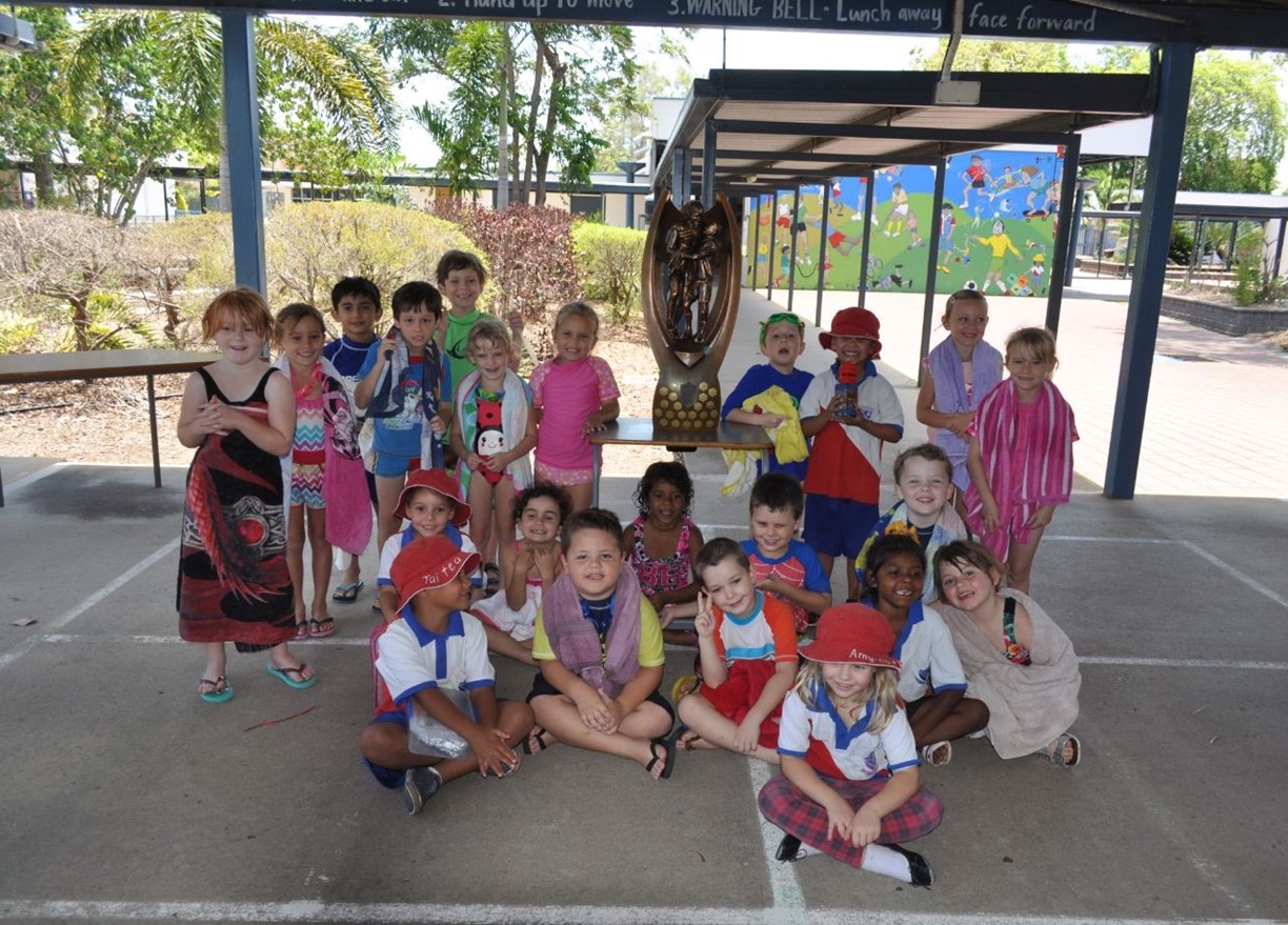 Trophy visit | Townsville schools | Cowboys