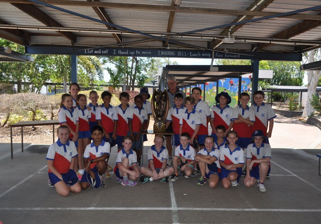 Trophy visit | Townsville schools | Cowboys