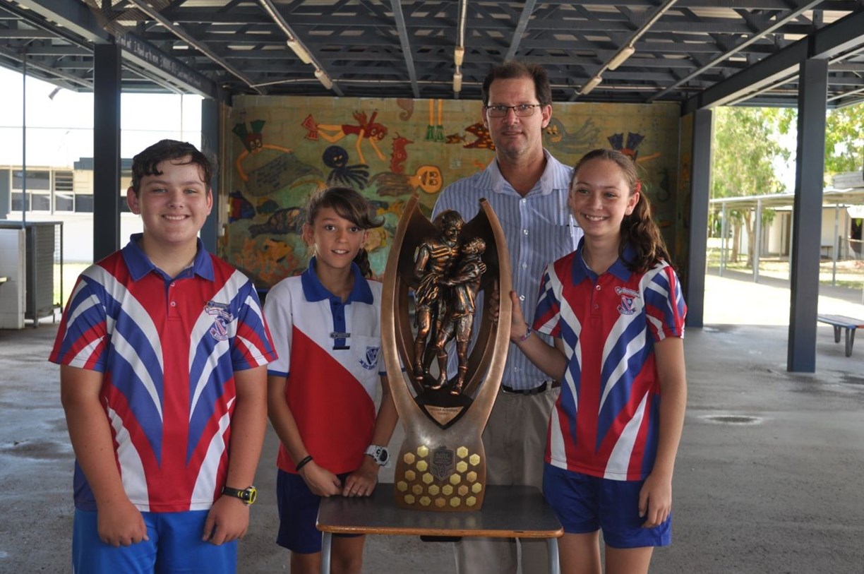 Trophy visit | Townsville schools | Cowboys