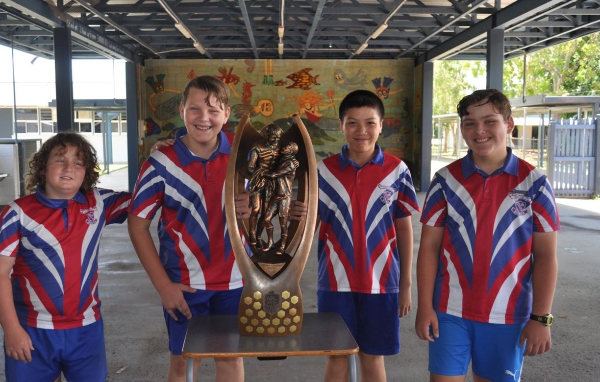Trophy visit | Townsville schools | Cowboys