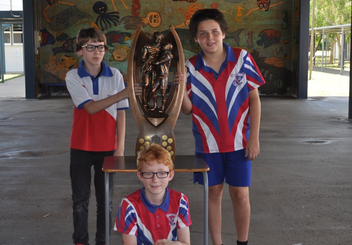 Trophy visit | Townsville schools | Cowboys