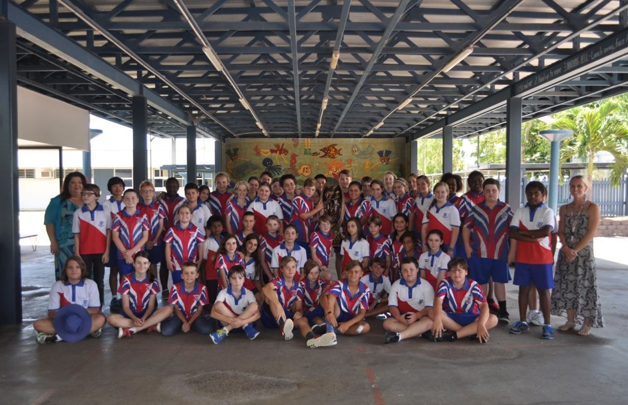 Trophy visit | Townsville schools | Cowboys