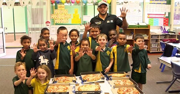 Pizza party fun for Try for 5! | Cowboys